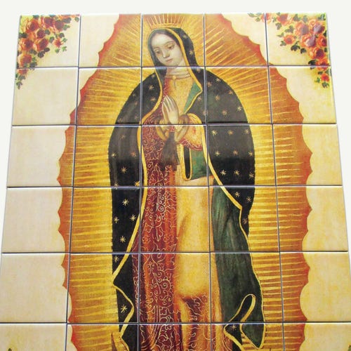 Christian Wall Art Our Lady of Fatima Catholic Tile Mural - Etsy
