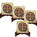 Catholic Coasters Saint Benedict Medal Set of Four Tile Coasters ...