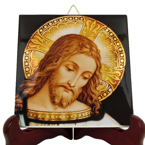 Jesus Christ in Glory Religious Icon on Ceramic Tile - Etsy