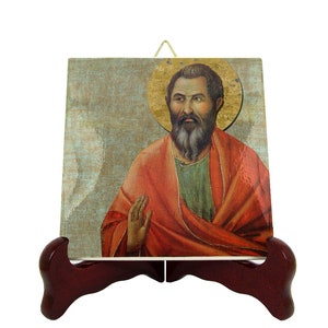 Saint Matthias - Icon on Ceramic Tile - Catholic Saints Serie - St ...