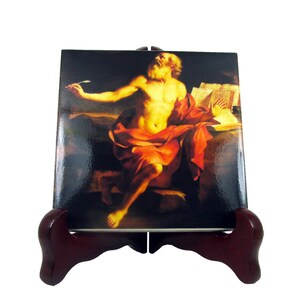 St Jerome Icon on Ceramic Tile - Catholic Saints Serie - Christian ...