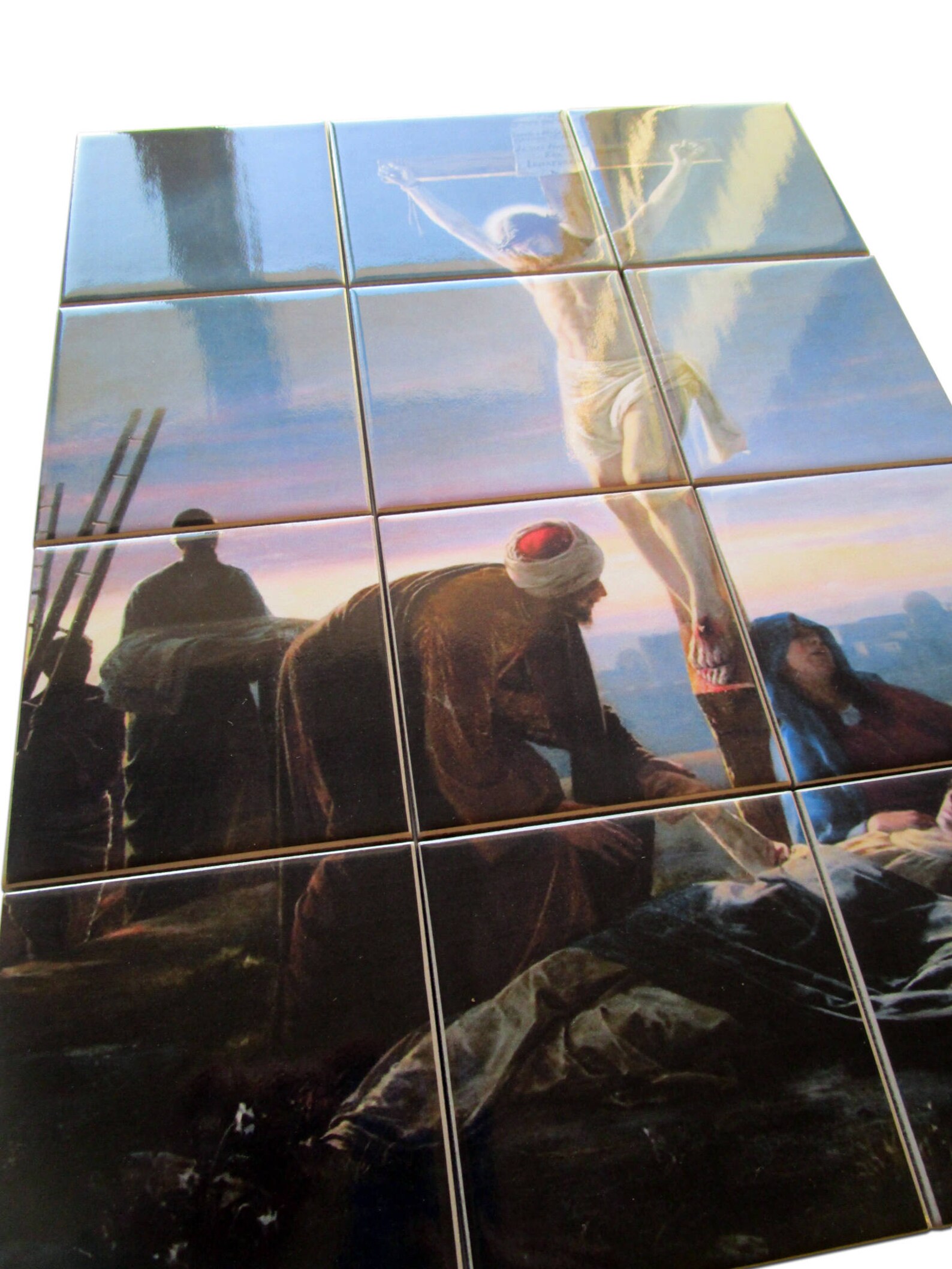 Christ on the Cross Crucifixion Tile Mural Made in Italy - Etsy