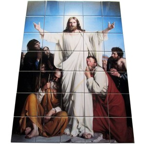 The Last Supper Tile Mural: Religious Wall Art, Catholic Home Decor - Etsy