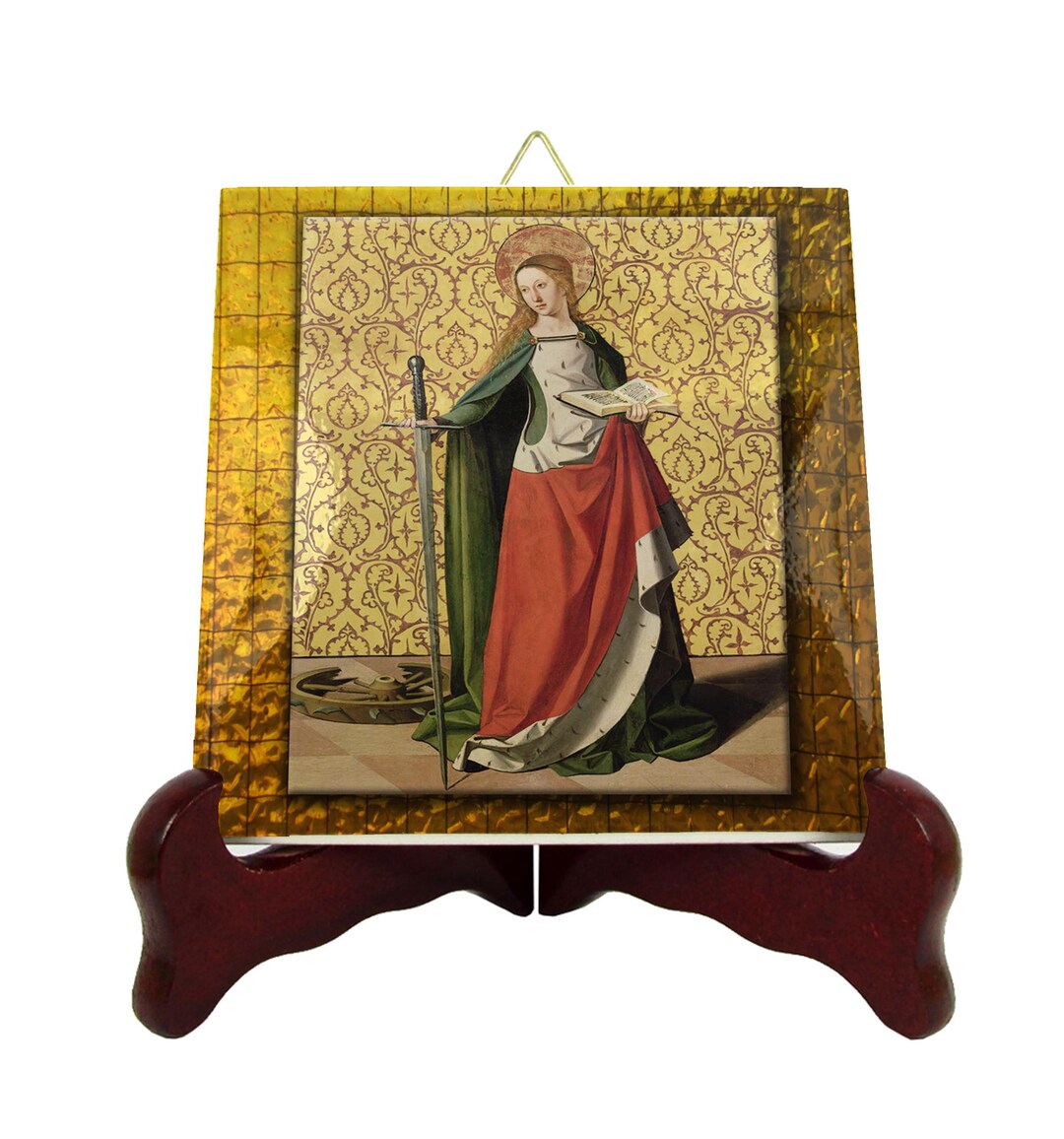 Saint Catherine of Alexandria Tile: Handmade Catholic Art From Italy - Etsy