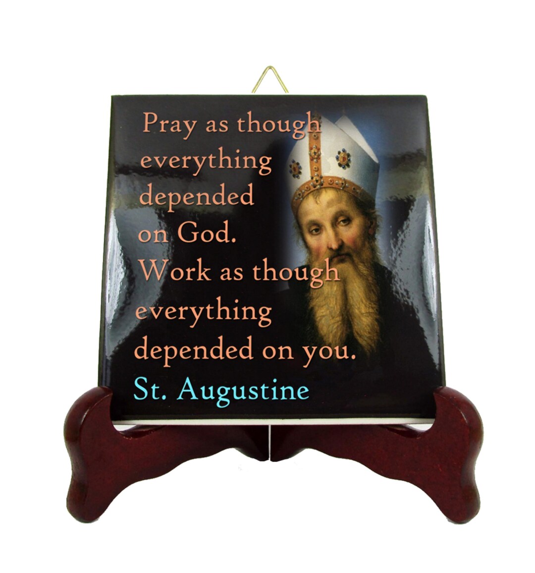 St. Augustine Quote Ceramic Tile - Catholic Gift for Parish - Etsy