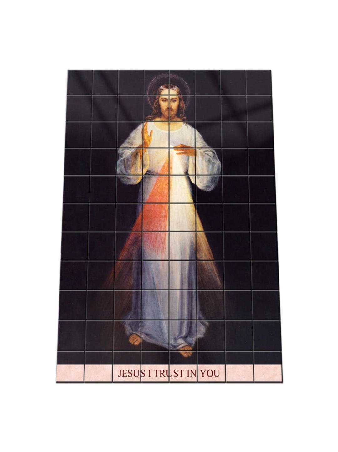 Merciful Jesus Tile Mural: Customizable Catholic Wall Art - Etsy