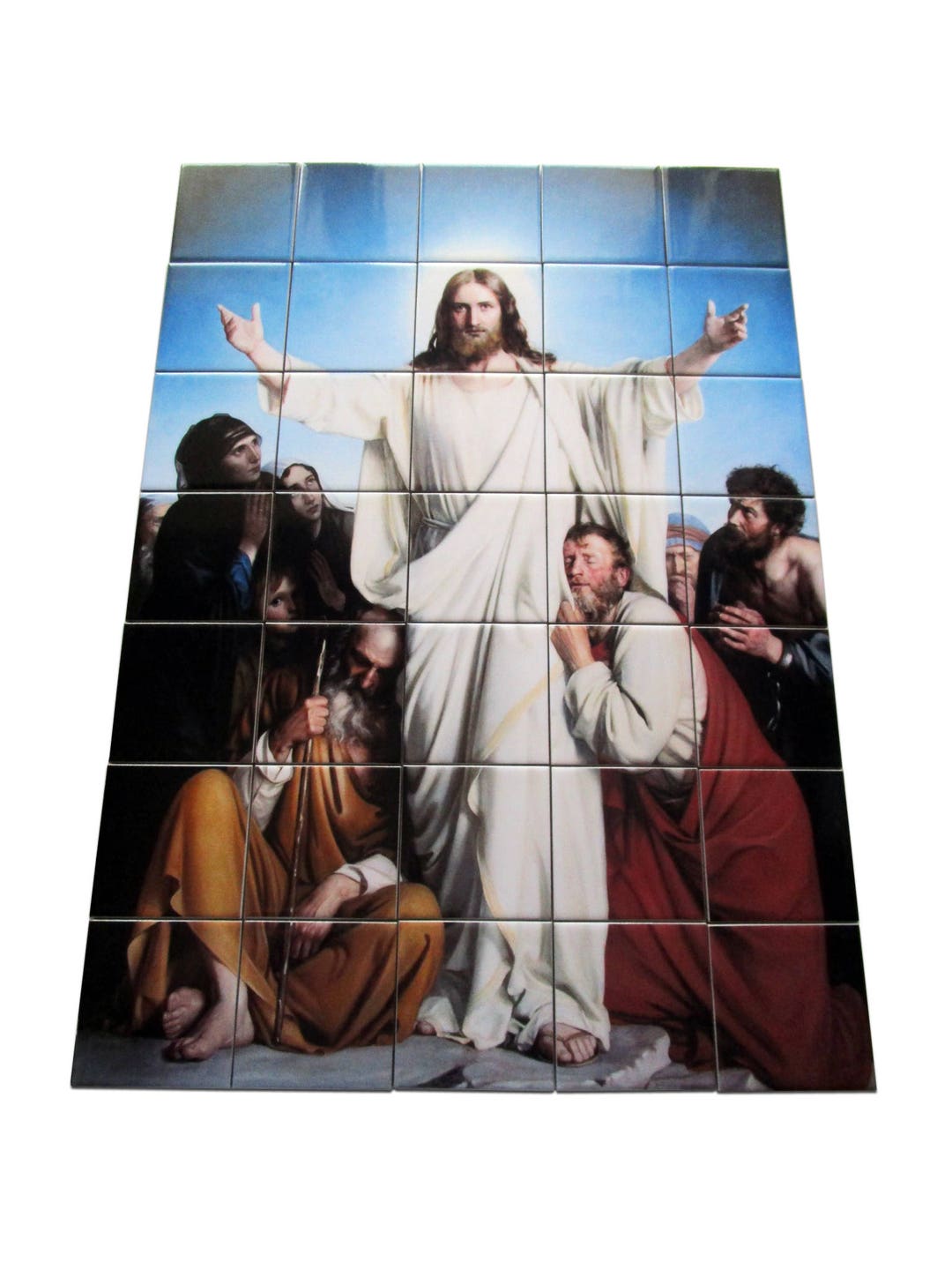 Handmade Italian Ceramic Tile Mural: Christ the Consolator Art - Etsy