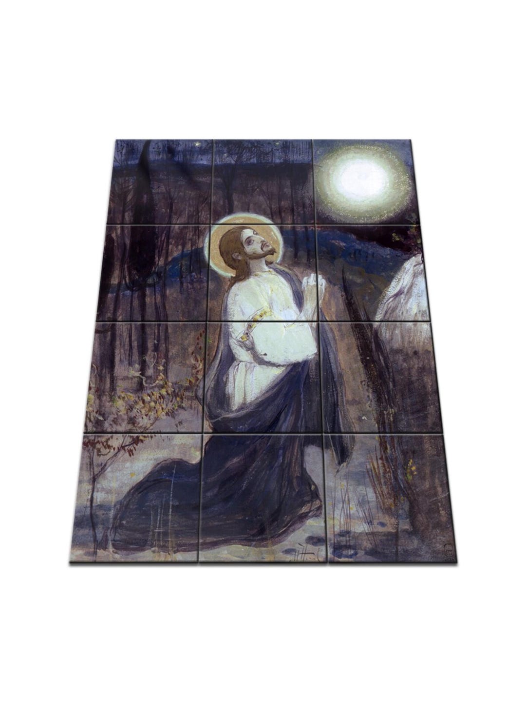 Christian Tile Mural: Agony in the Garden Mosaic, Handmade Religious ...