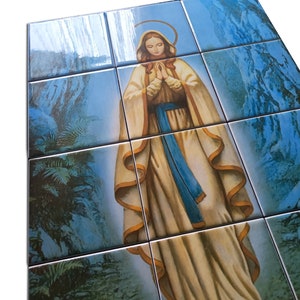 Our Lady of Lourdes - Collectible Mosaic - Tile Mural - LIMITED EDITION ...
