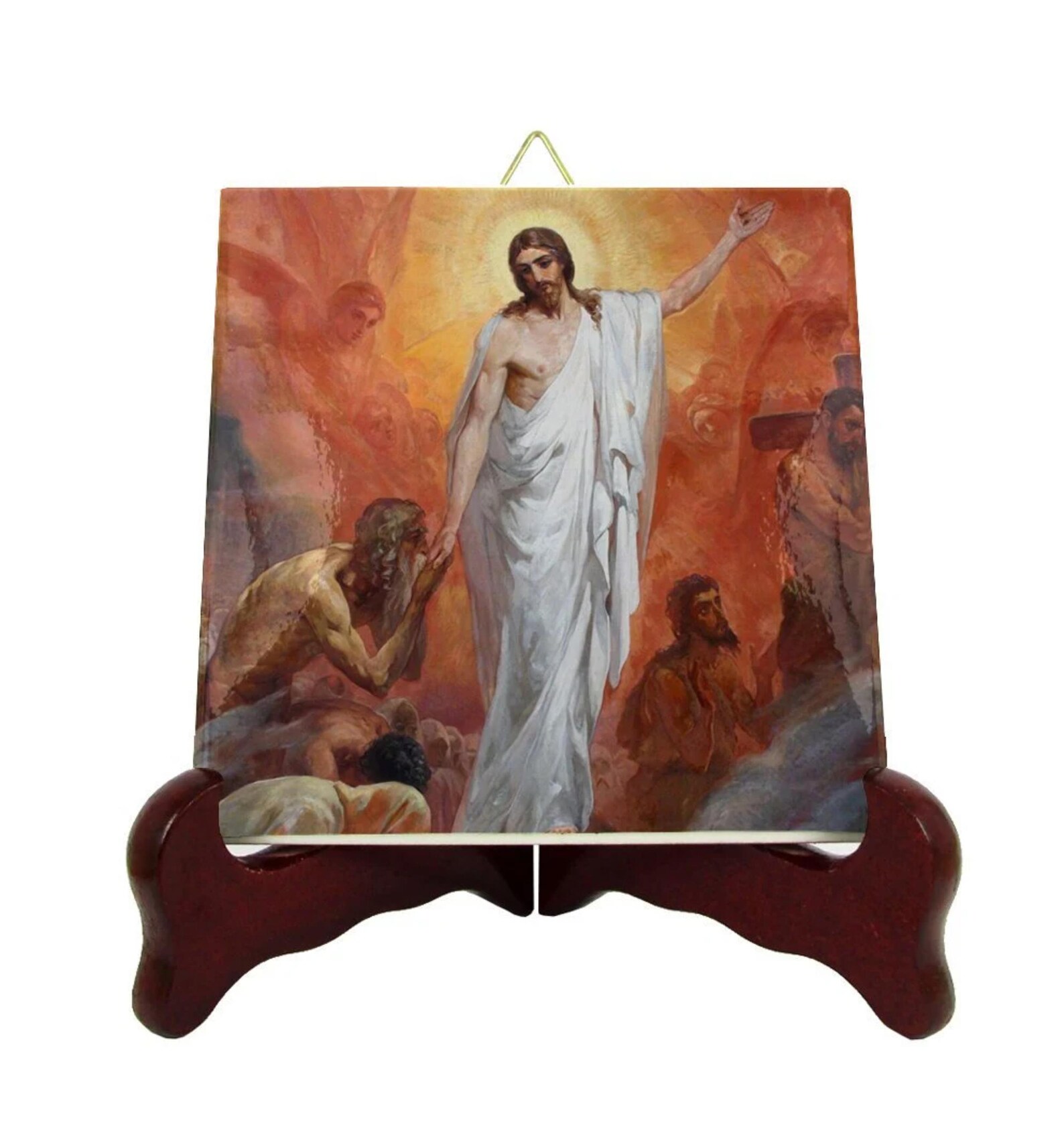 Harrowing of Hell Ceramic Tile Icon: Handmade Religious Art - Etsy