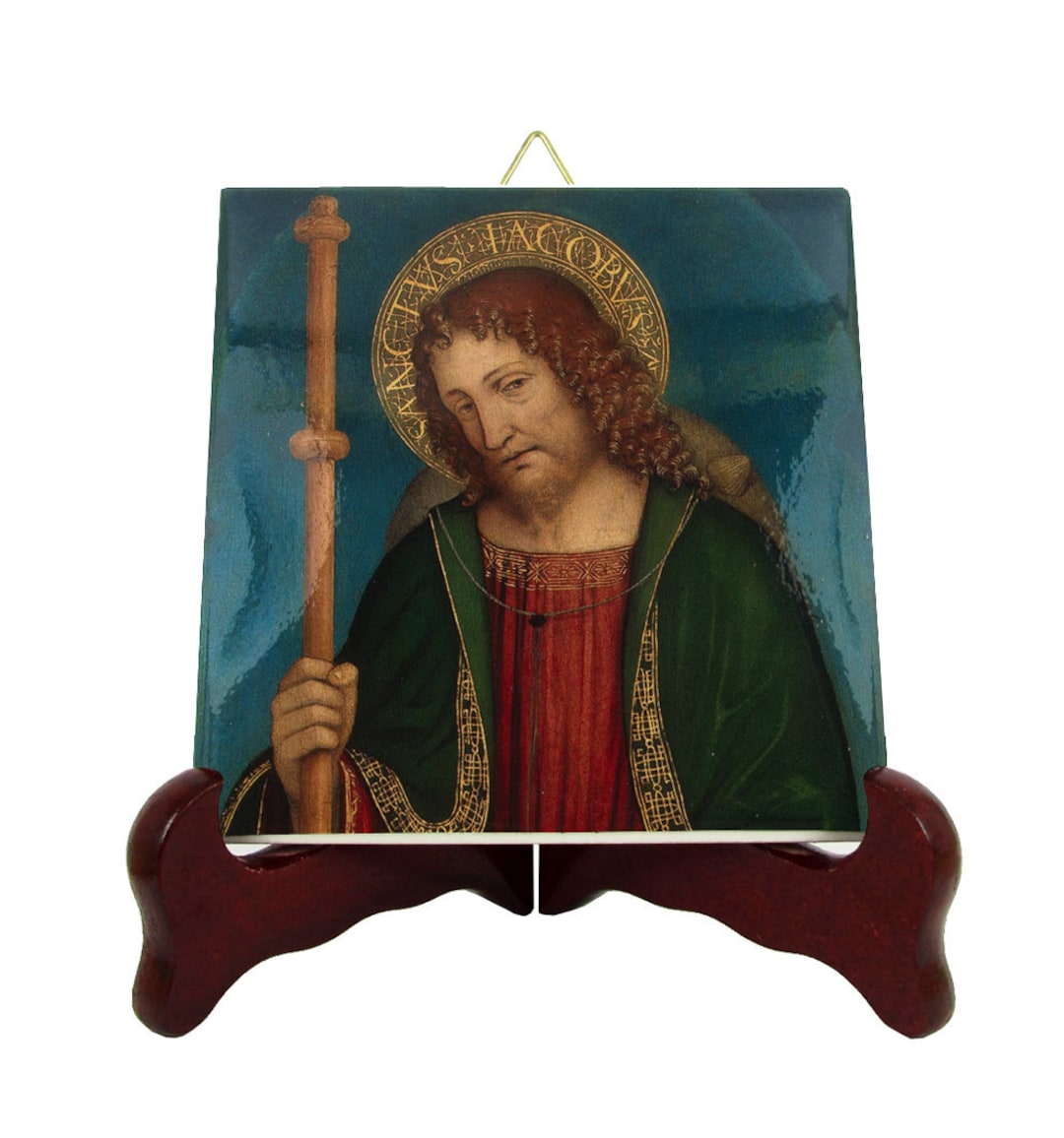 Saint James the Greater Icon: Handmade Catholic Ceramic Tile - Etsy