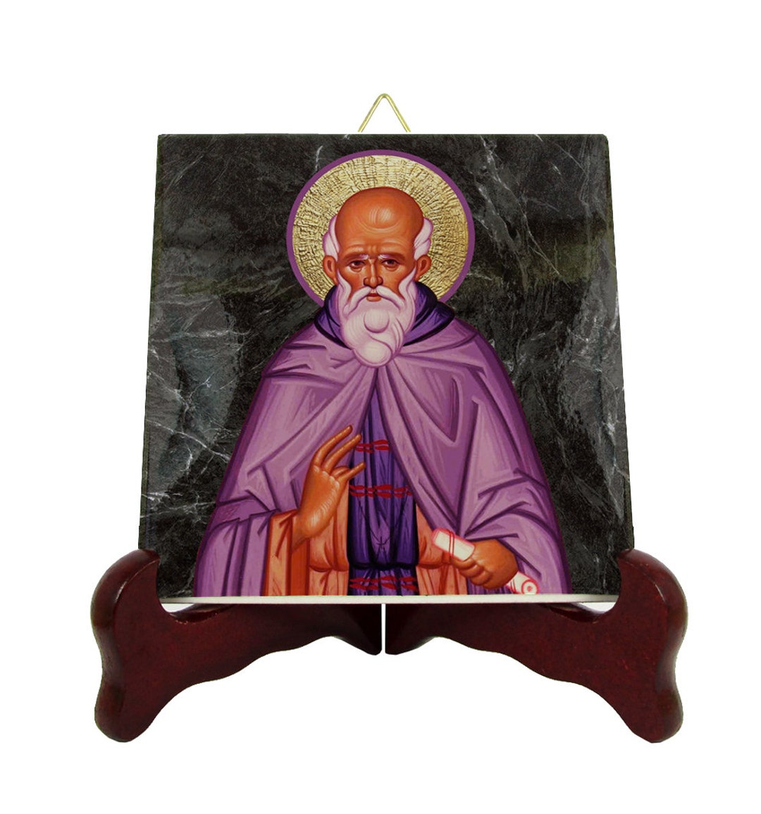 Saint Maximus the Confessor icon on ceramic tile christian saints serie ...