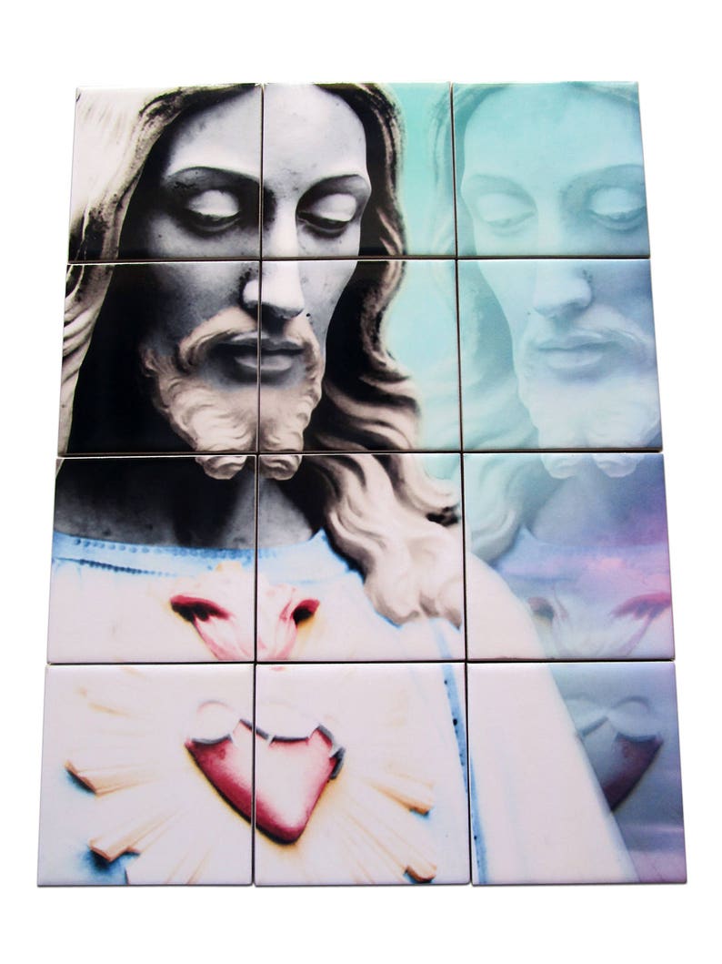 Catholic Home Decor Sacred Heart of Jesus Religious Tile | Etsy