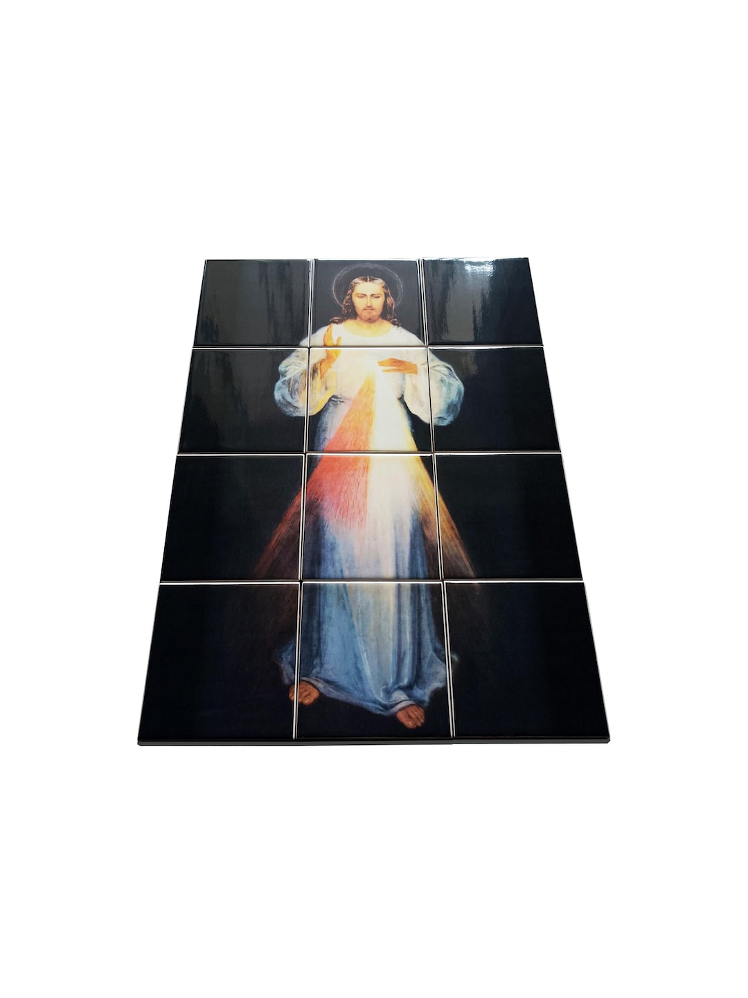 Merciful Jesus Tile Mural: Catholic Wall Art, Handmade in Italy - Etsy