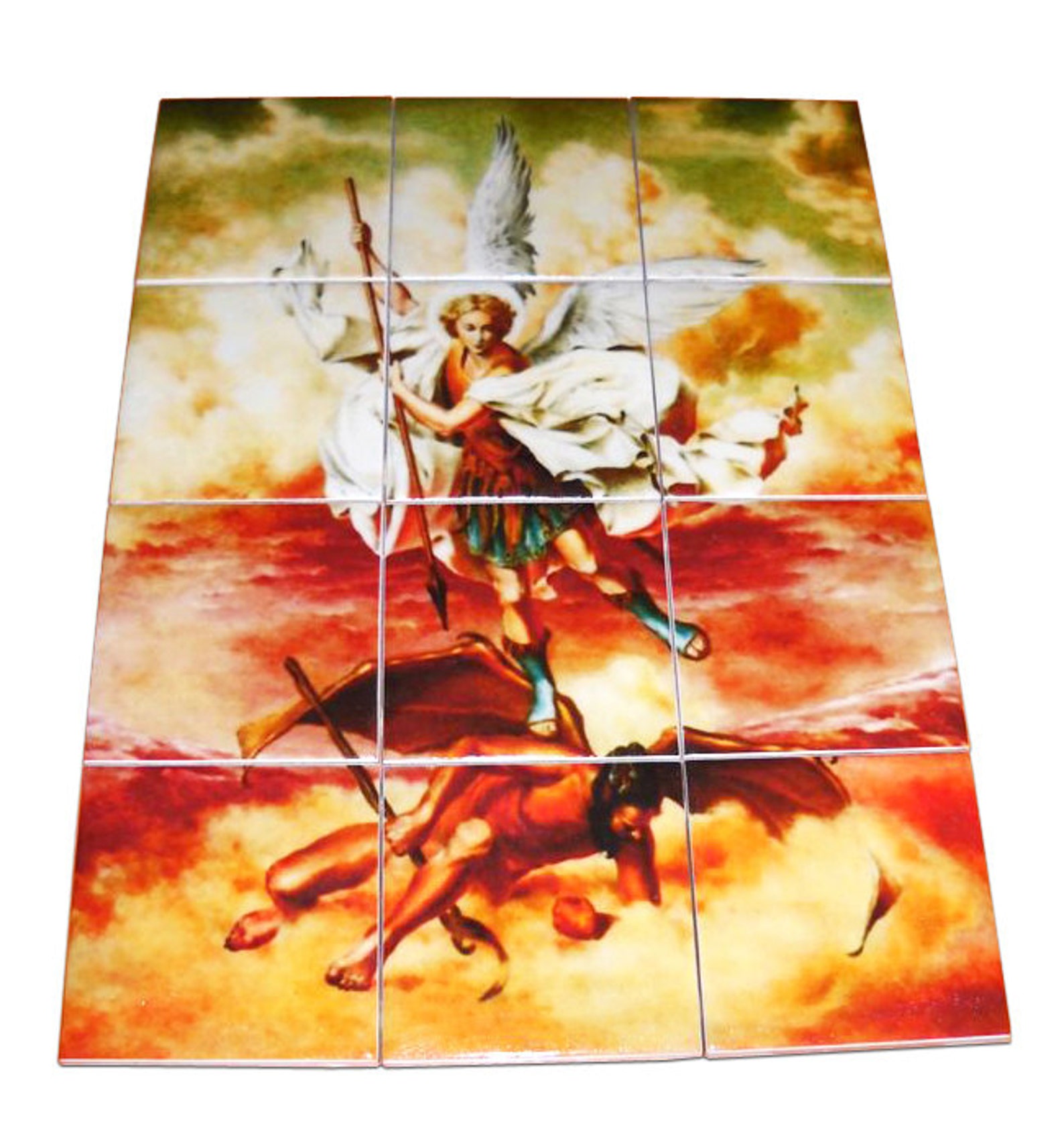 Christian Gifts - St Michael the Archangel Mosaic Ceramic Tile Art ...
