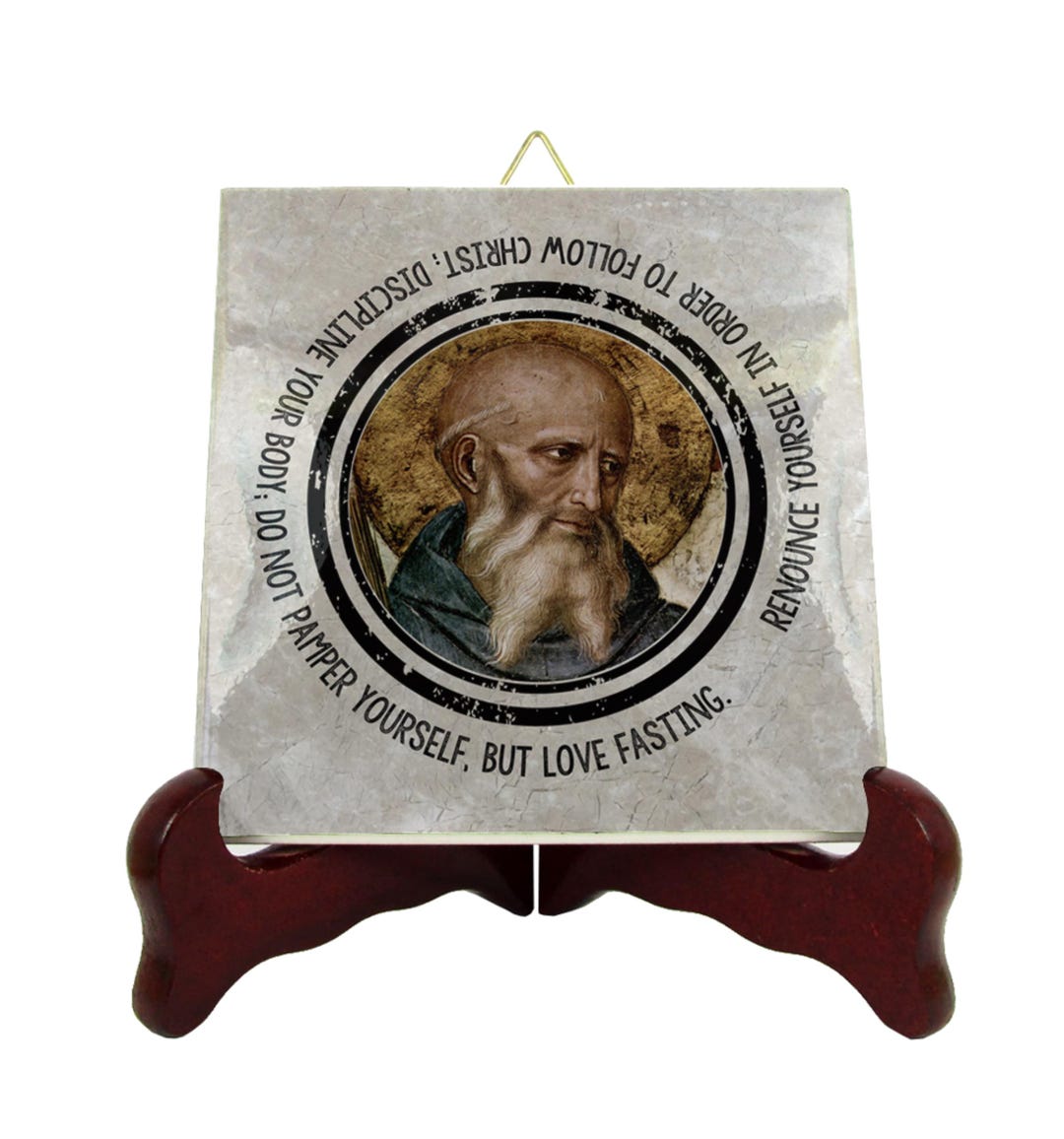 St Benedict Quote Tile: Handmade Catholic Religious Gift - Etsy
