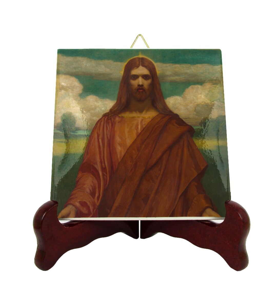 Jesus Christ Icon Tile by Kenyon Cox - Handmade Catholic Art - Etsy