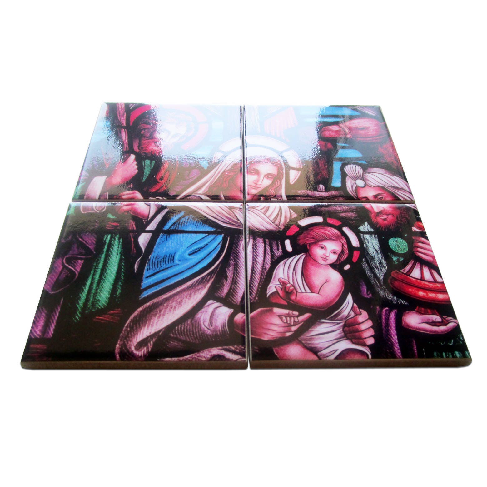 Nativity scene religious tile mural unique and special | Etsy