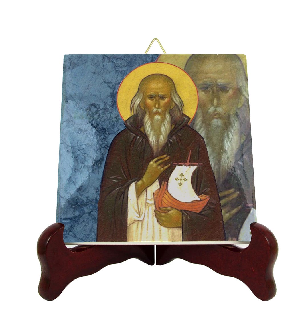 Saint Brendan Ceramic Icon: Catholic Art, Gift for Mariners - Etsy