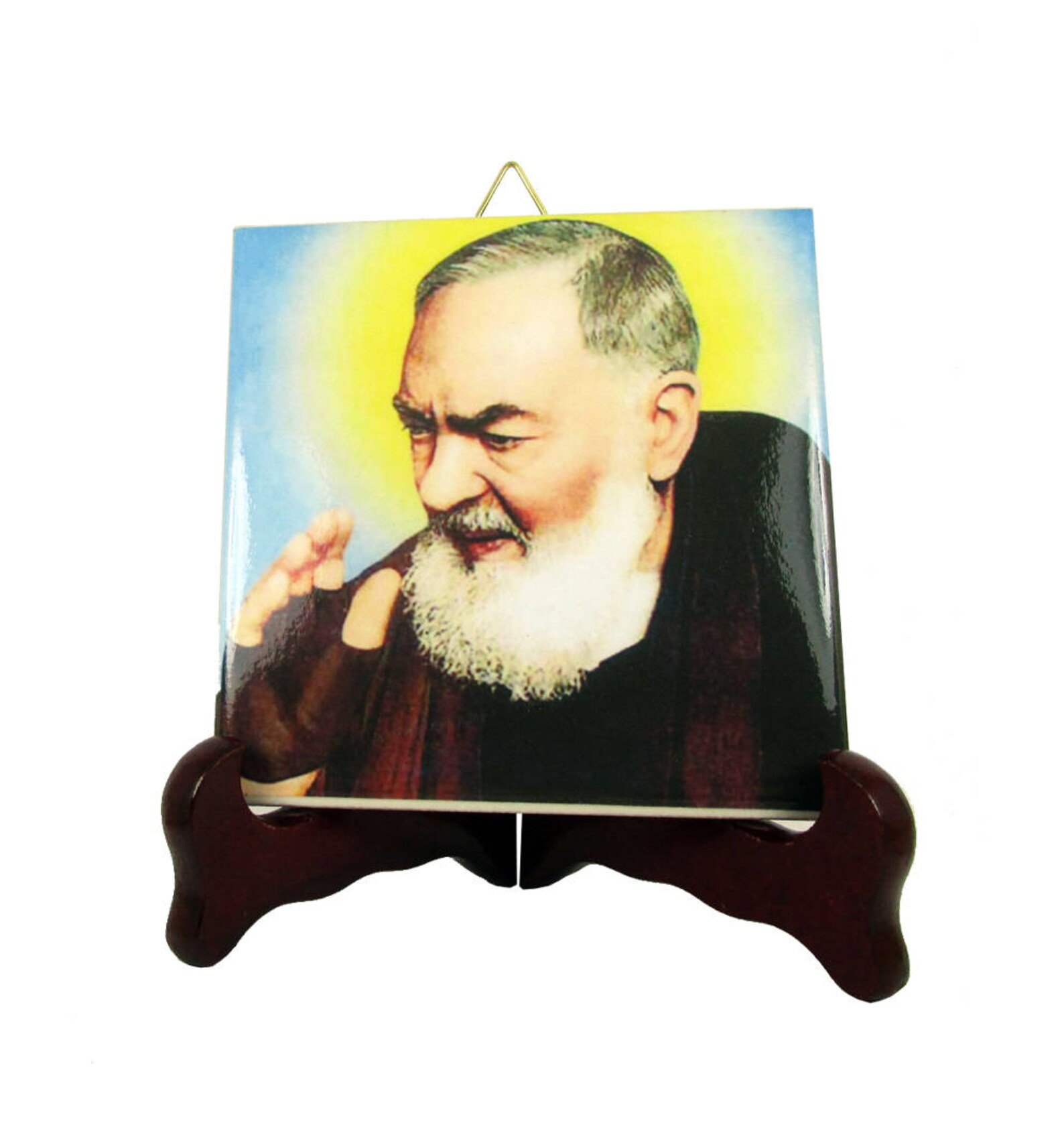 Saint Pio icon Padre Pio icon on tile Catholic saints | Etsy