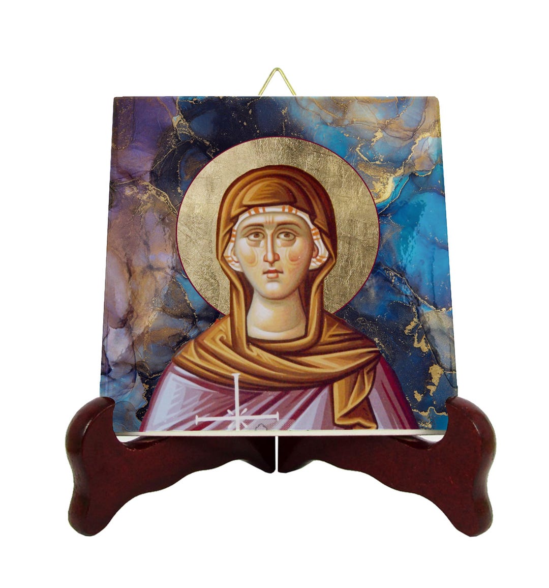 Saint Syncletica Icon: Religious Art on Ceramic Tile - Etsy