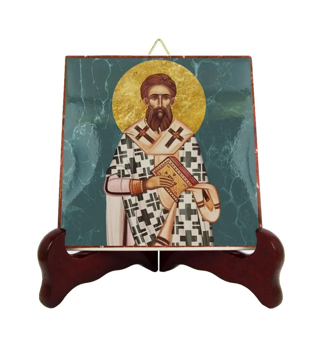 Saint Cyril of Jerusalem Icon: Handmade Ceramic Tile, Religious Gift - Etsy