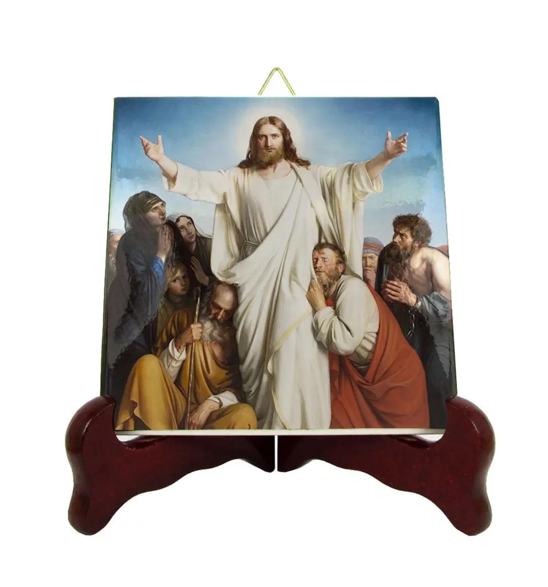 Christ Consolator Tile: Carl Bloch Religious Icon, Handmade in Italy - Etsy