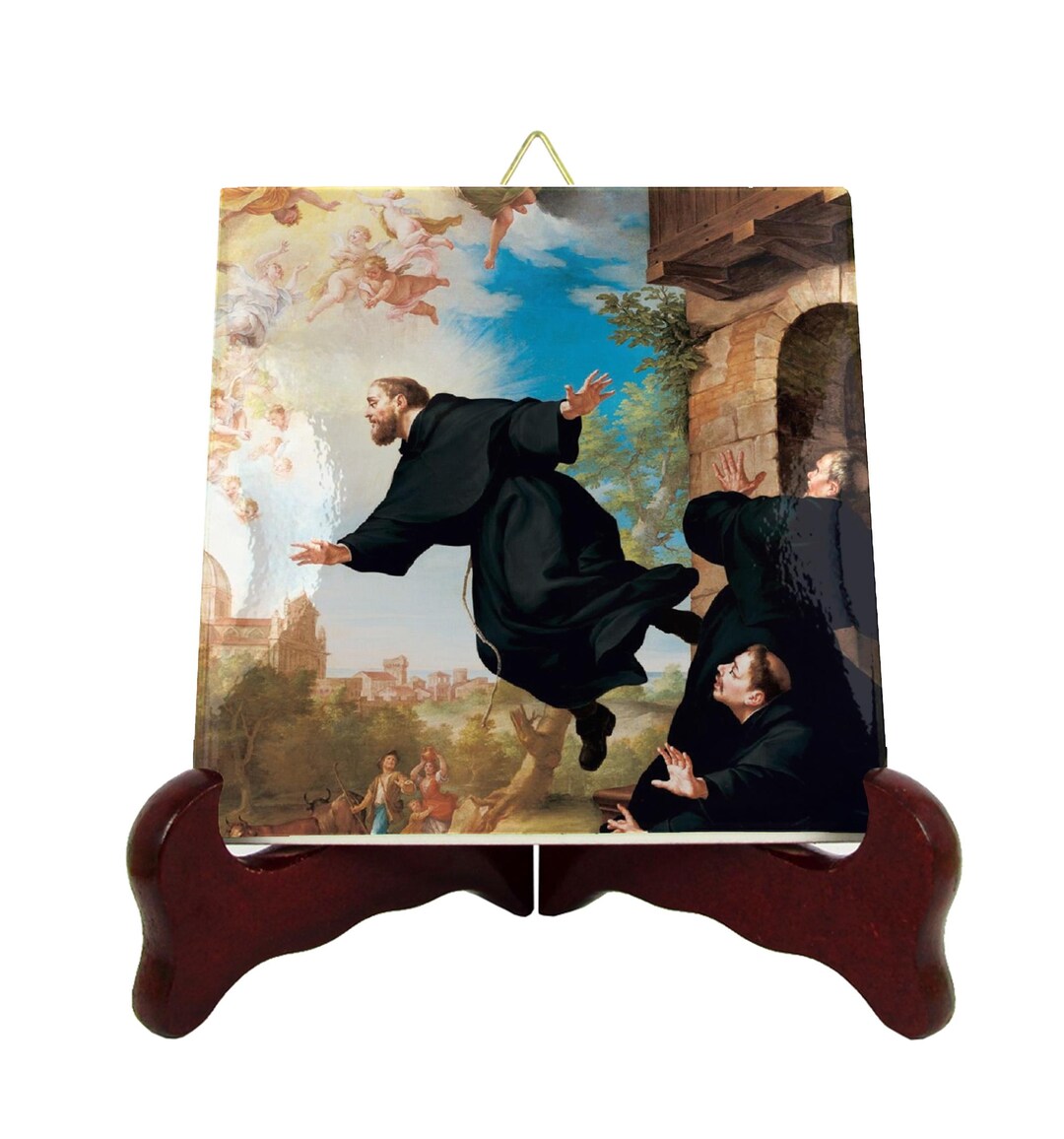 Saint Joseph of Cupertino Icon on Ceramic Tile - Catholic Saints Art - Etsy