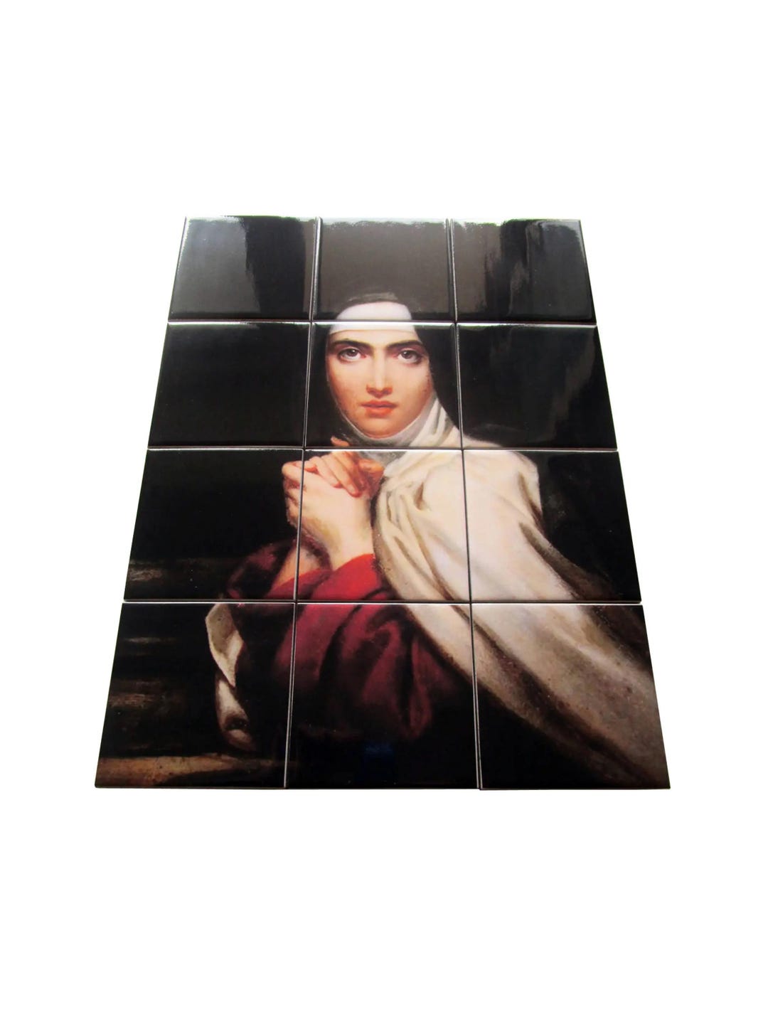 St Teresa of Ávila Tile Mural: Handmade Religious Wall Art Decor - Etsy