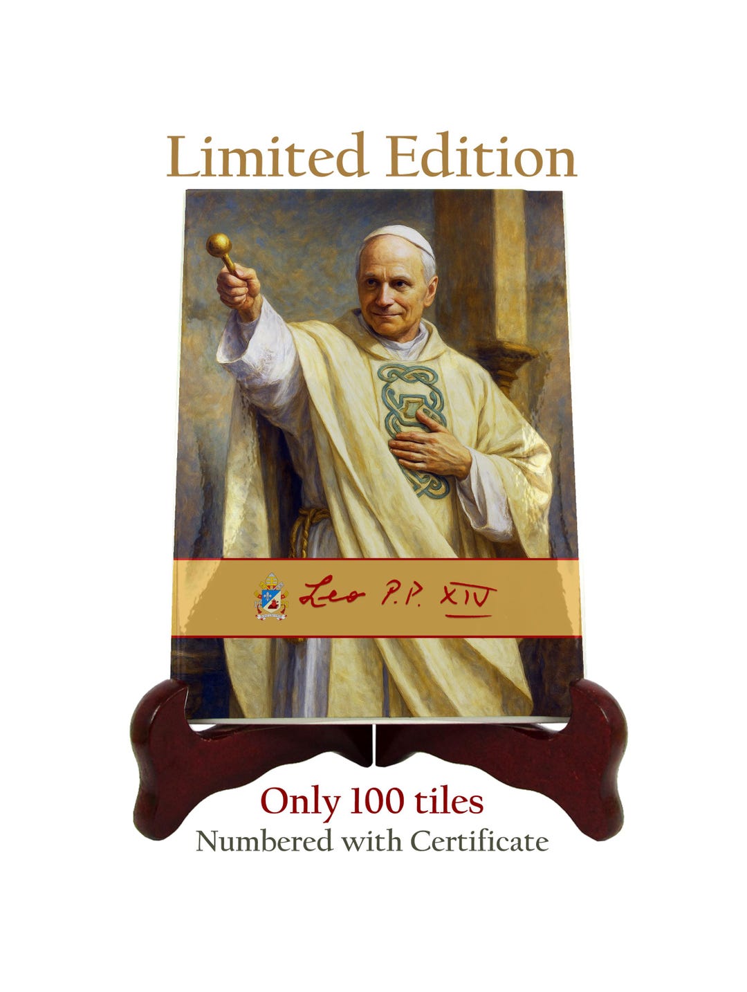Pope Leo XIV - Catholic Icon on Tile - LIMITED EDITION - Pope Robert ...