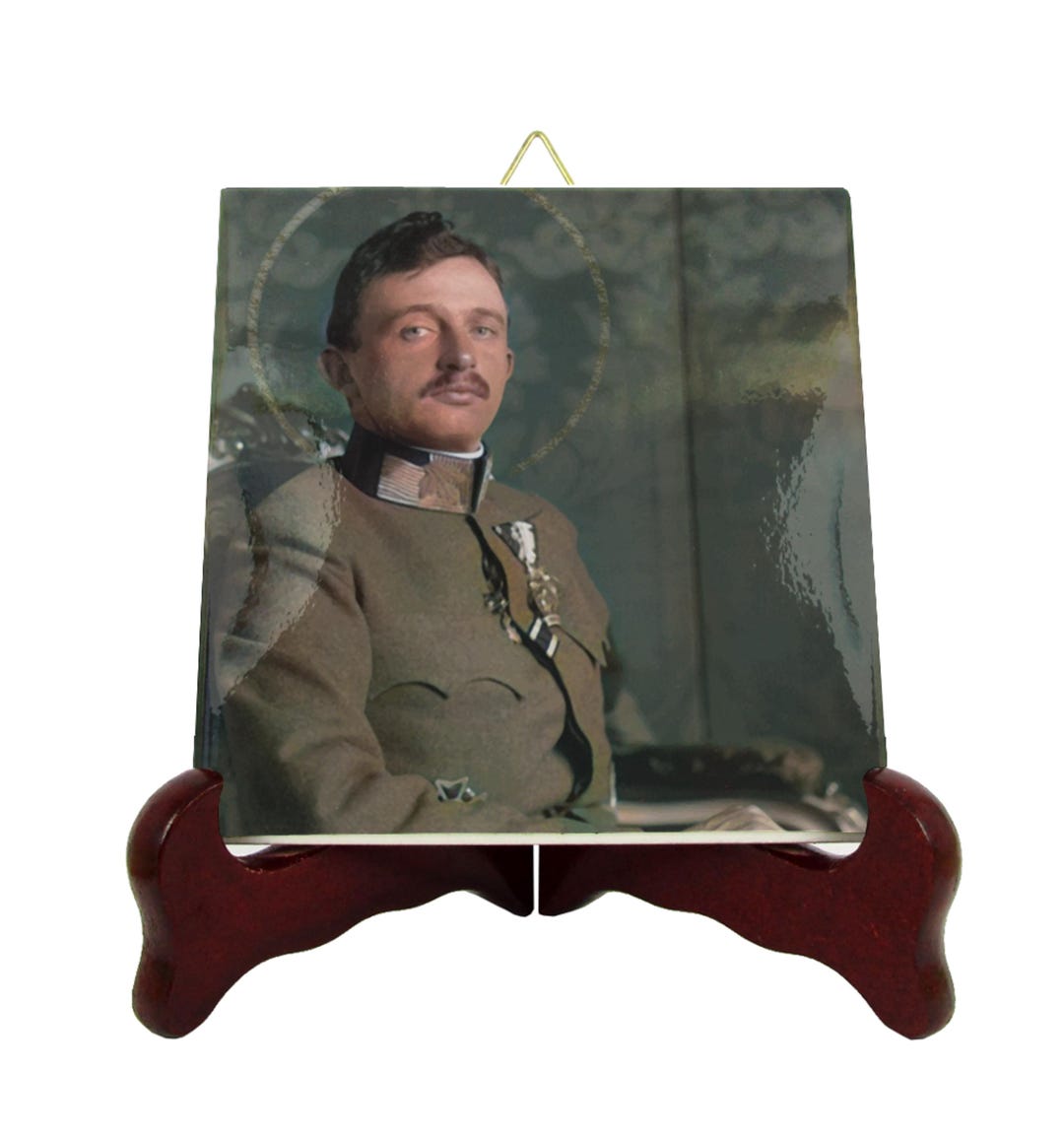 Blessed Karl of Austria Ceramic Tile Icon - Catholic Saints Art - Etsy