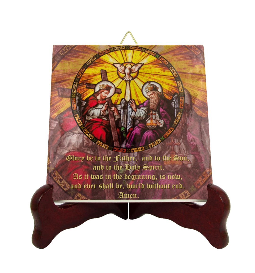 Catholic Prayer Tile: Glory Be, Handmade Holy Art Decor - Etsy Italia
