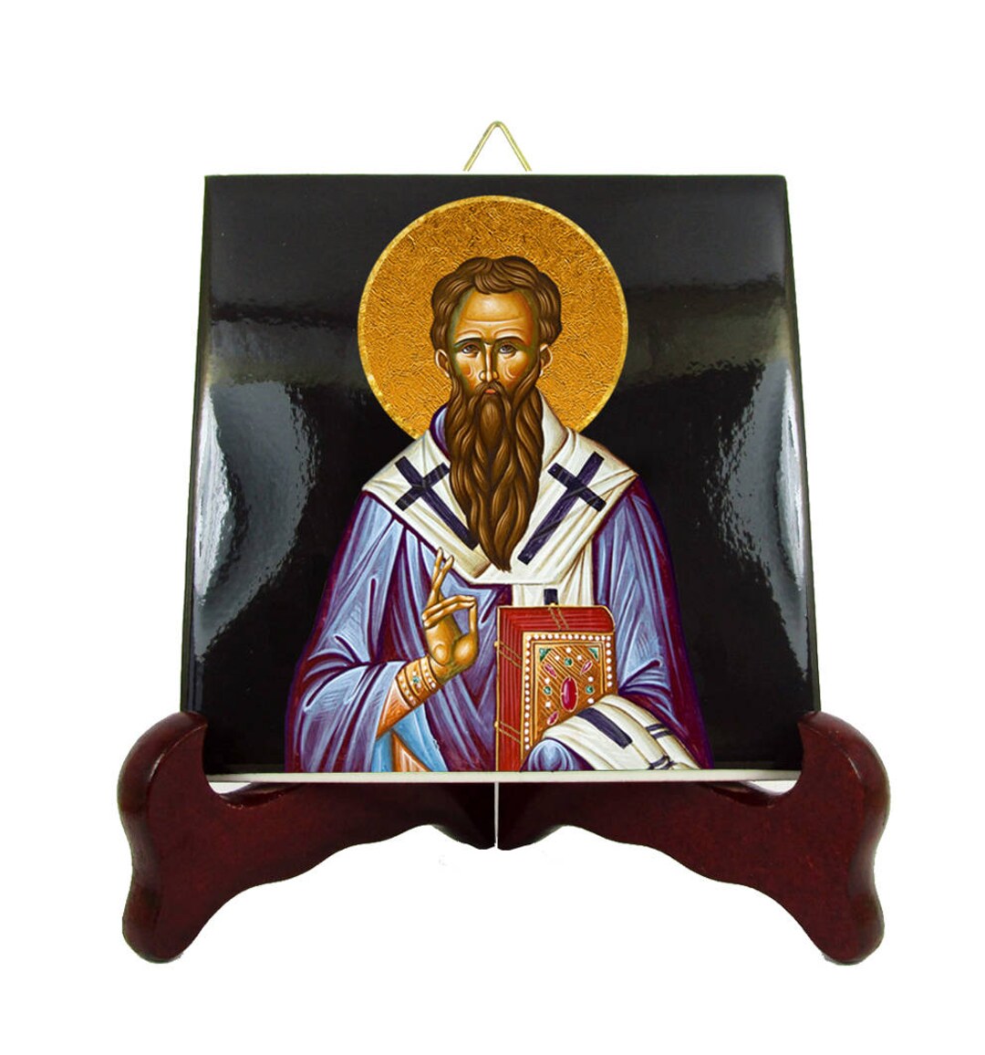 Saint Basil the Great Christian Icon on Ceramic Tile St Basil of ...