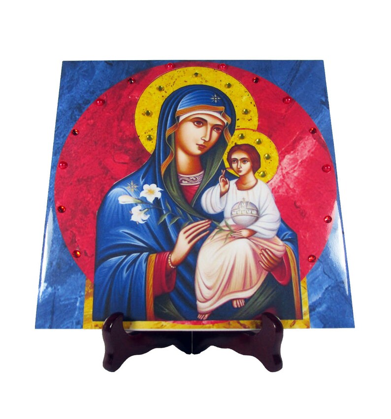 Christian Icon Our Lady Unfading Flower Religious Icon on - Etsy