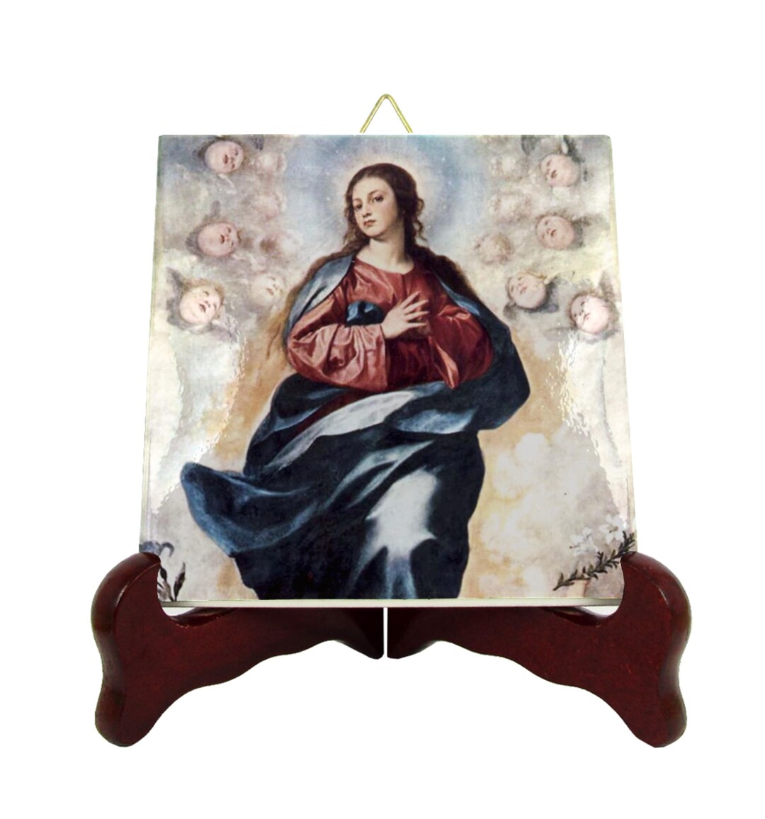 Devotional Art - the Virgin Immaculate by Alonso Cano - Ceramic Tile ...