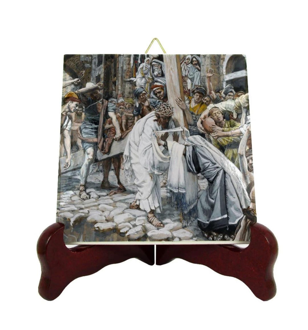 Saint Veronica Holy Face Ceramic Tile Icon - James Tissot Art - Etsy UK