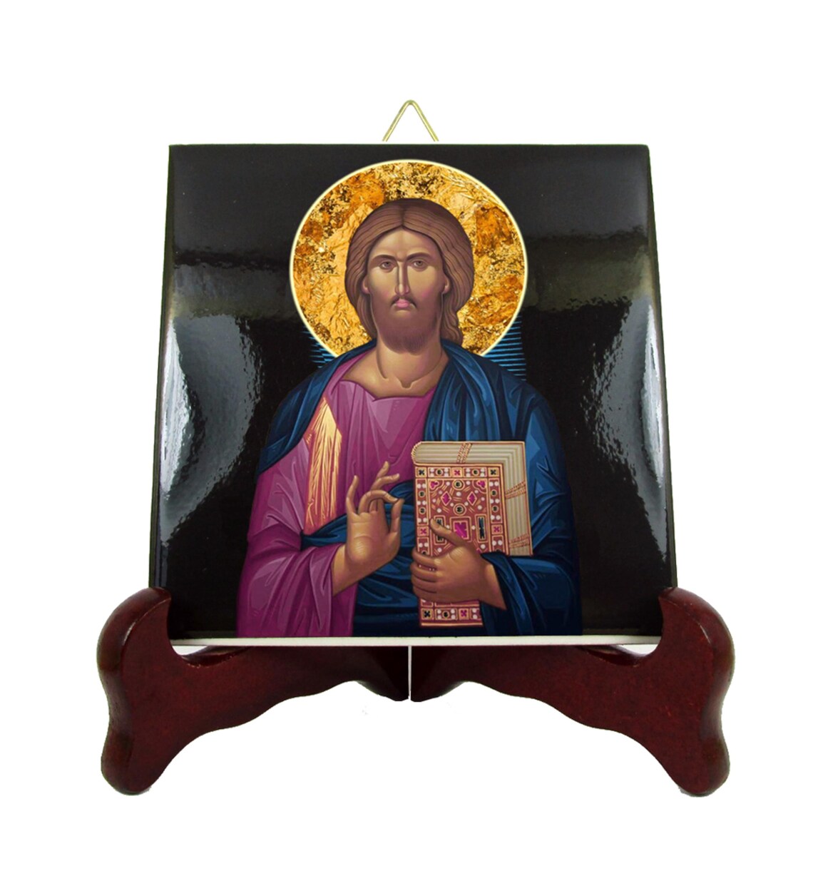 Christ Pantocrator Ceramic Tile: Icon of Jesus Artwork - Etsy