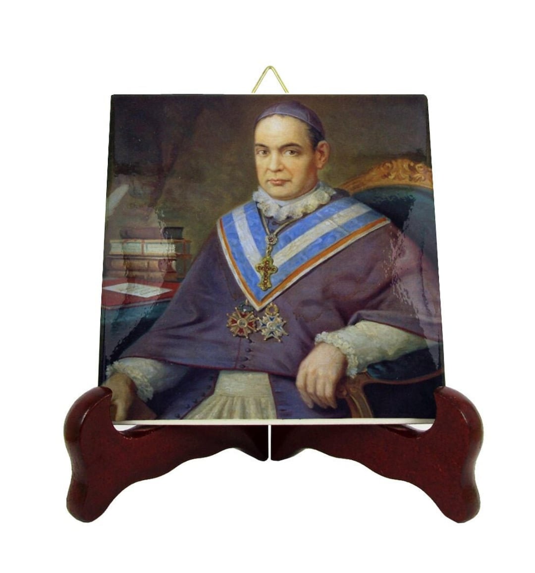 Saint Anthony Mary Claret Tile Icon - Catholic Saints Art - Etsy