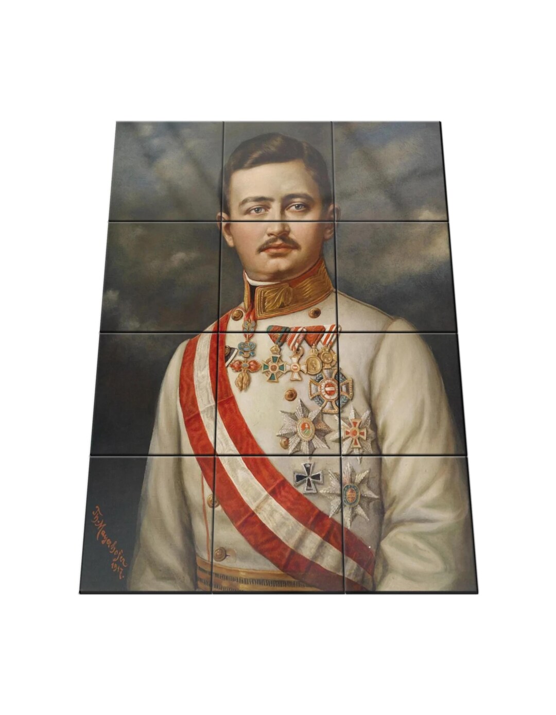 Blessed Karl I Tile Mural: Religious Wall Art, Handmade in Italy - Etsy