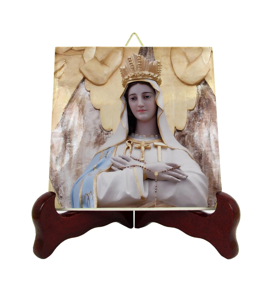Religious Gifts - Our Lady of La Salette - Virgin Mary Icon on Tile ...
