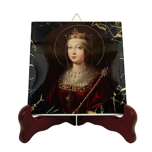 St Isabella of Spain: Catholic Saint Icon on Ceramic Tile - Etsy