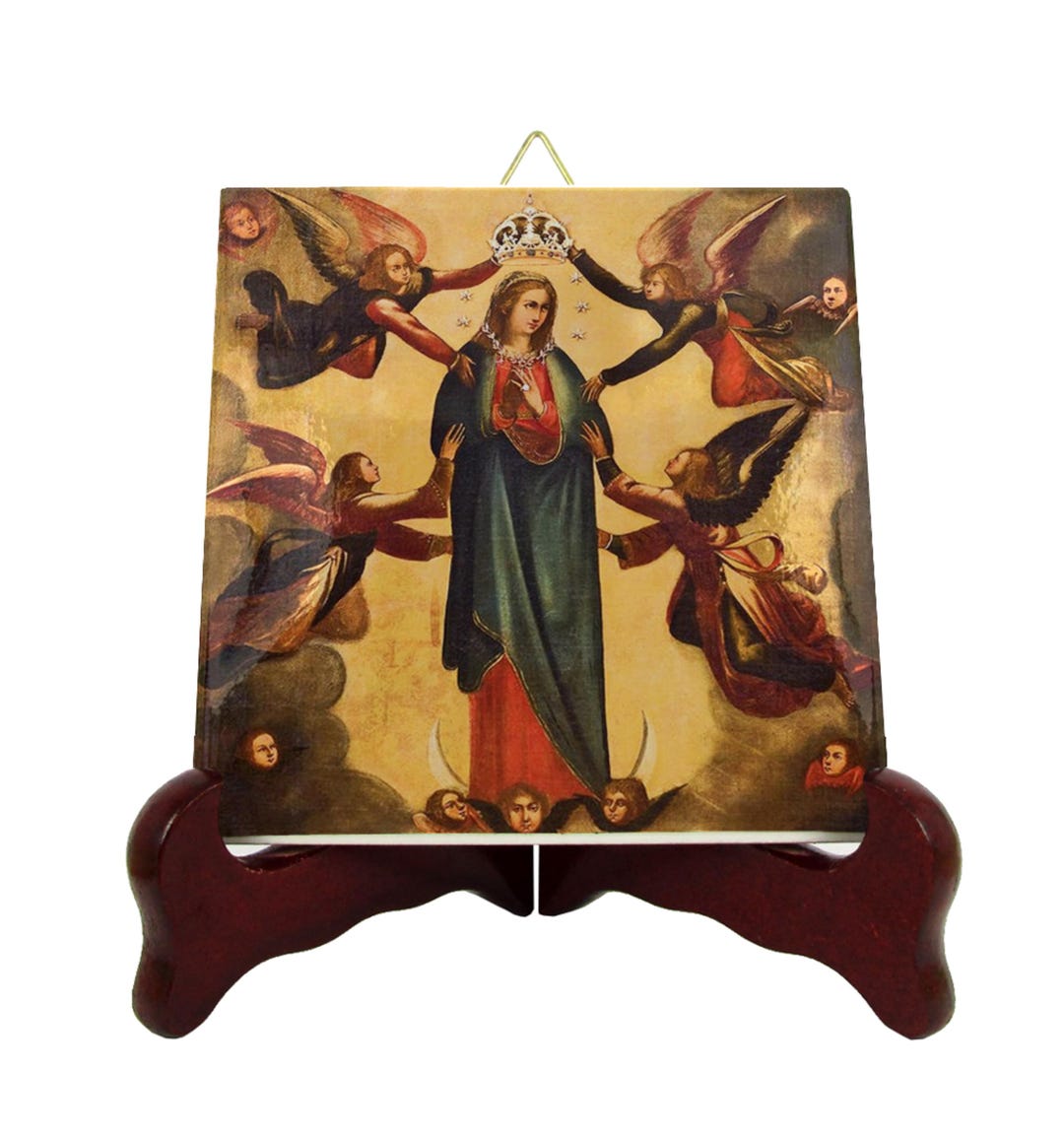 Blessed Virgin of Ta' Pinu Ceramic Icon: Catholic Art, Handmade in ...