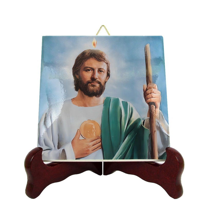 St Jude Thaddeus Icon: Handmade Catholic Saint Ceramic Tile - Etsy