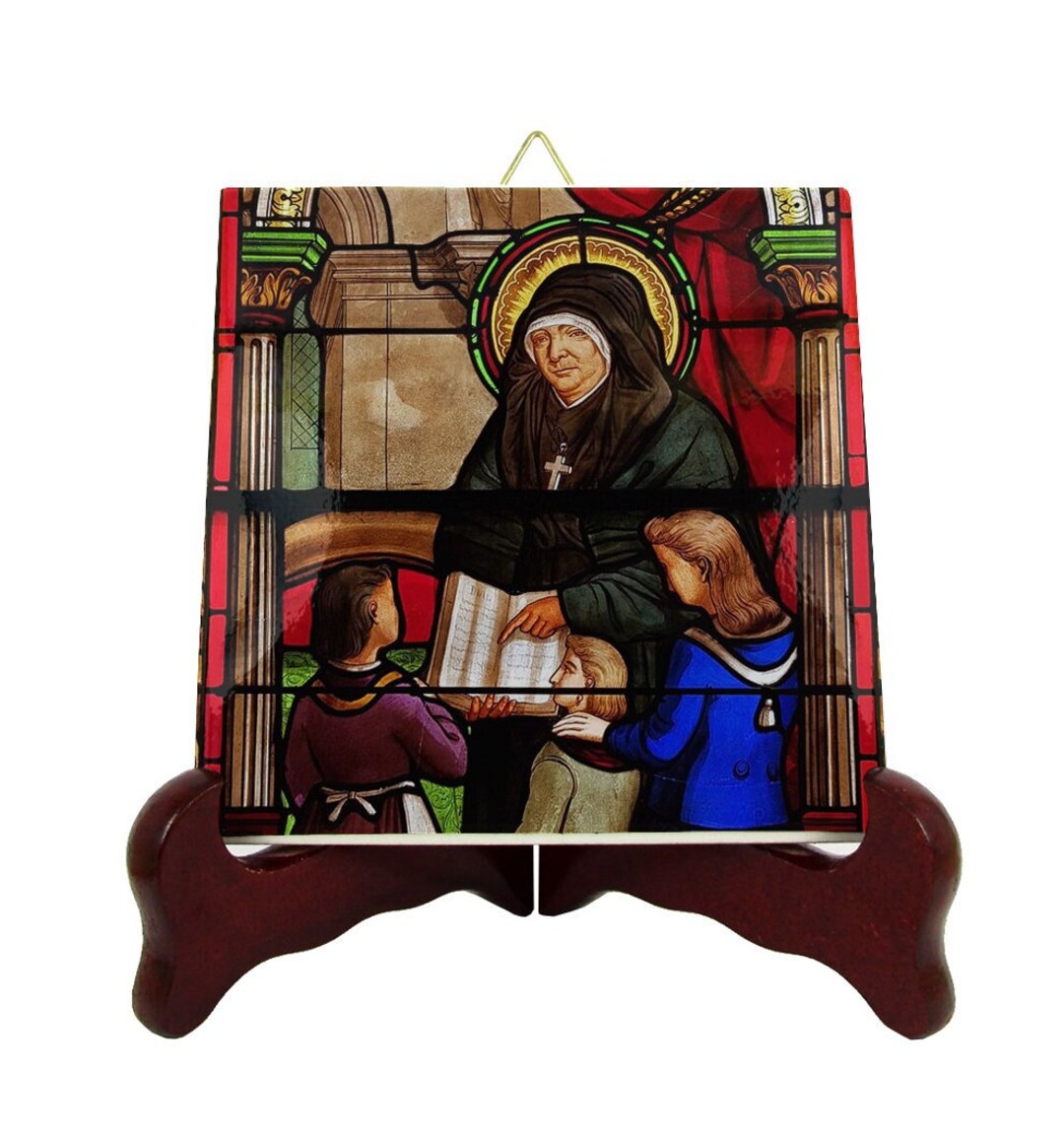 Saint Anne-marie Rivier Religious Icon on Ceramic Tile, Handmade ...