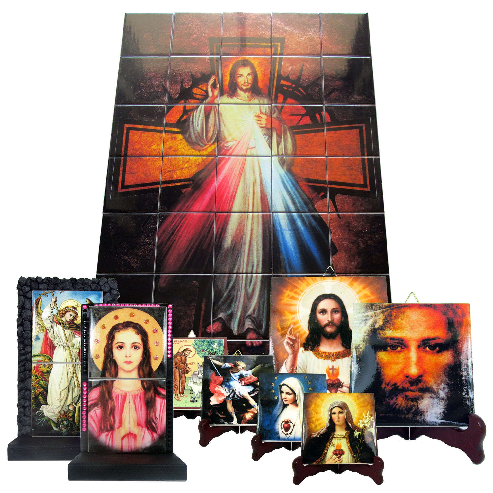 Catholic Coasters Saint Benedict Medal Set of Four Tile | Etsy