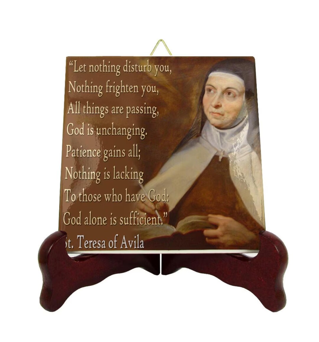 St Teresa of Avila Prayer: Handmade Ceramic Tile, Religious Gift - Etsy ...