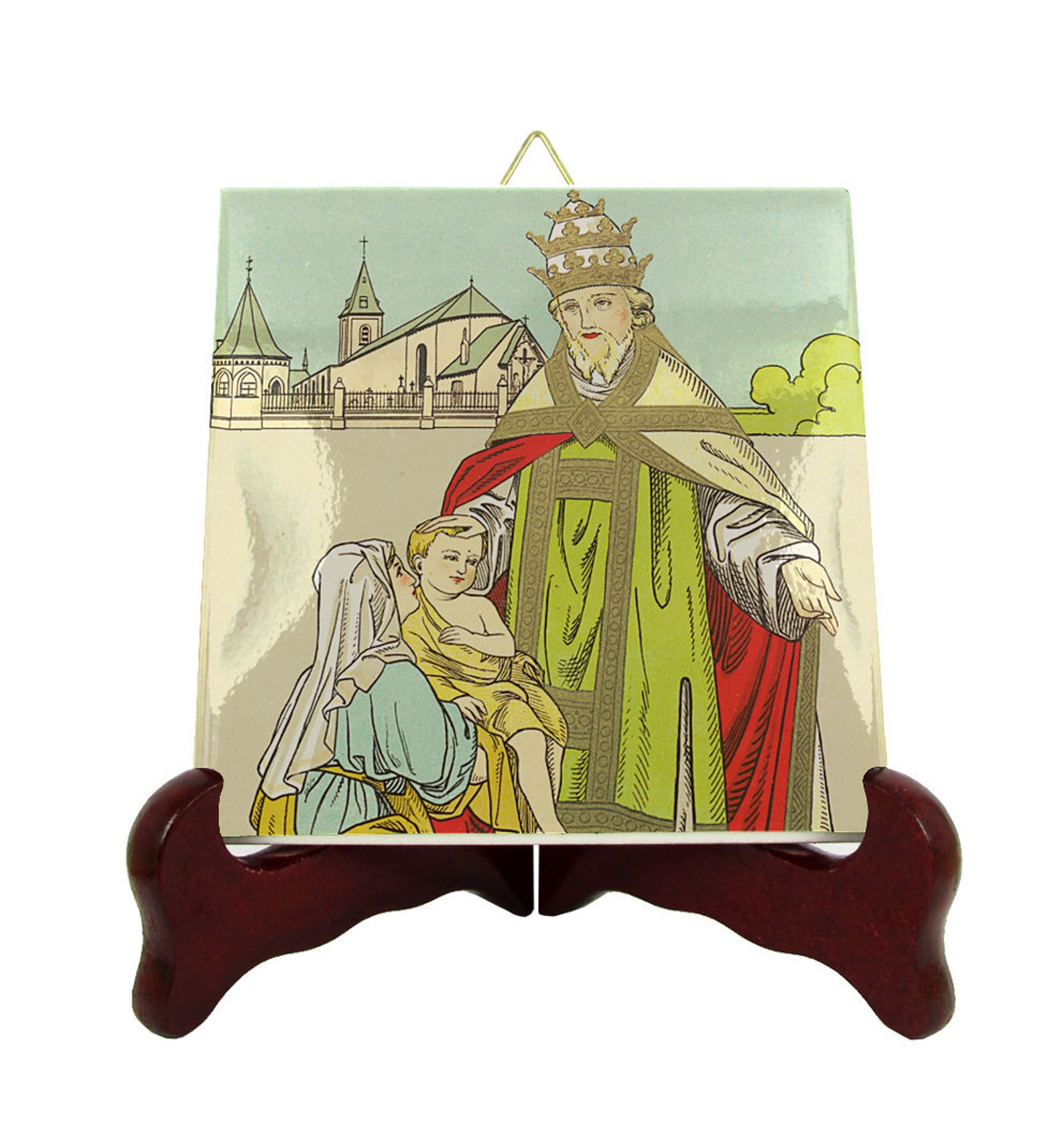 Pope Cornelius devotional icon on tile Saint Cornelius | Etsy