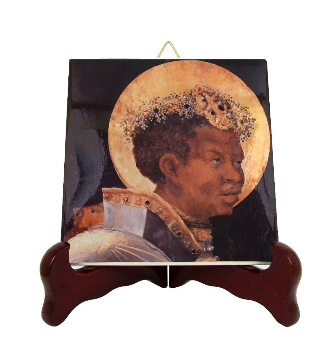 Saint Maurice Icon: Catholic Art on Ceramic Tile, Handmade in Italy - Etsy