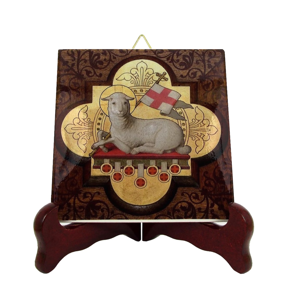 Lamb of God Icon Tile: Handmade Christian Art From Italy - Etsy