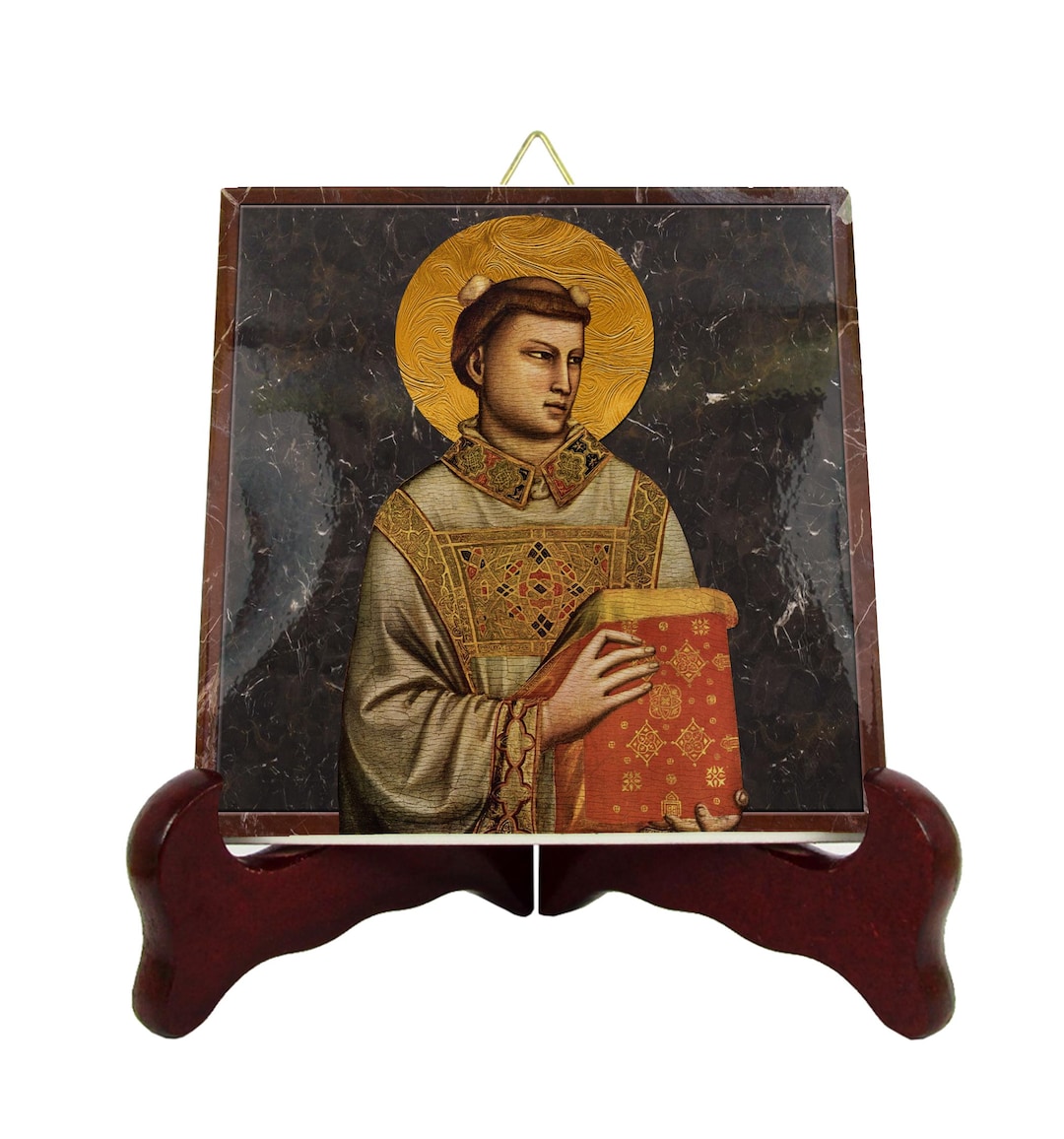 Saint Stephen Icon Tile: Handmade Catholic Saints Art, Patron of ...